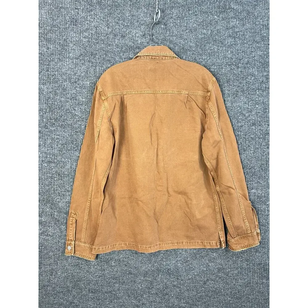 Joe's Jeans | Tops | Joes Shacket Womens Small Brown Button Up Ranch ...